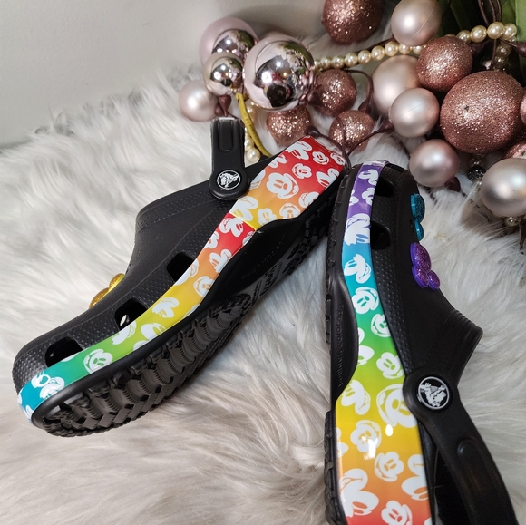 CROCS | Shoes | Crocs Classic Disney Rainbow Celebration Clog Brand New ...